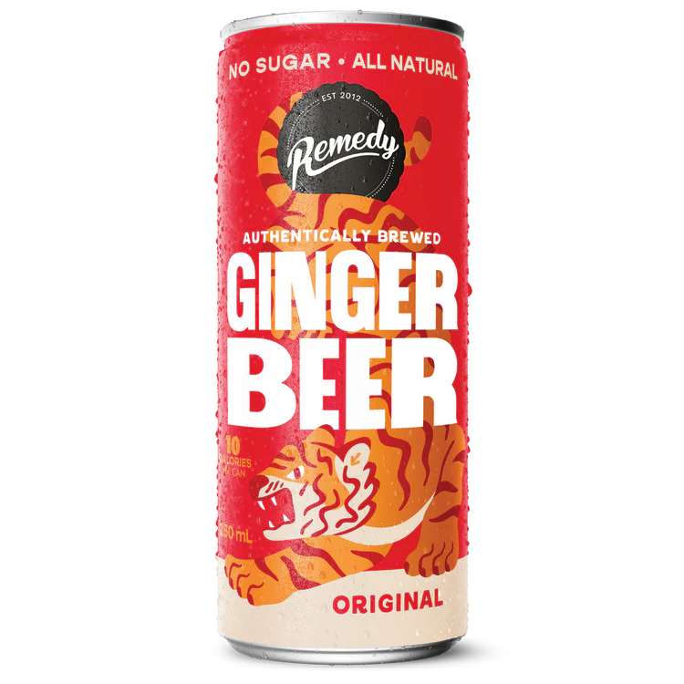 Remedy Kombucha Ginger Beer 4x250ml cans – My Home Pantry