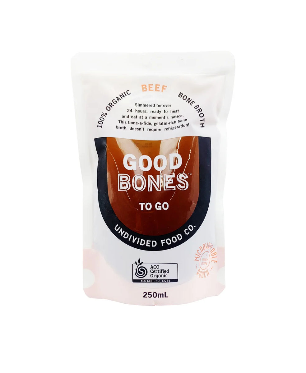 GOOD BONES TO GO 100% Certified Organic Beef Bone Broth 250ml – My Home ...